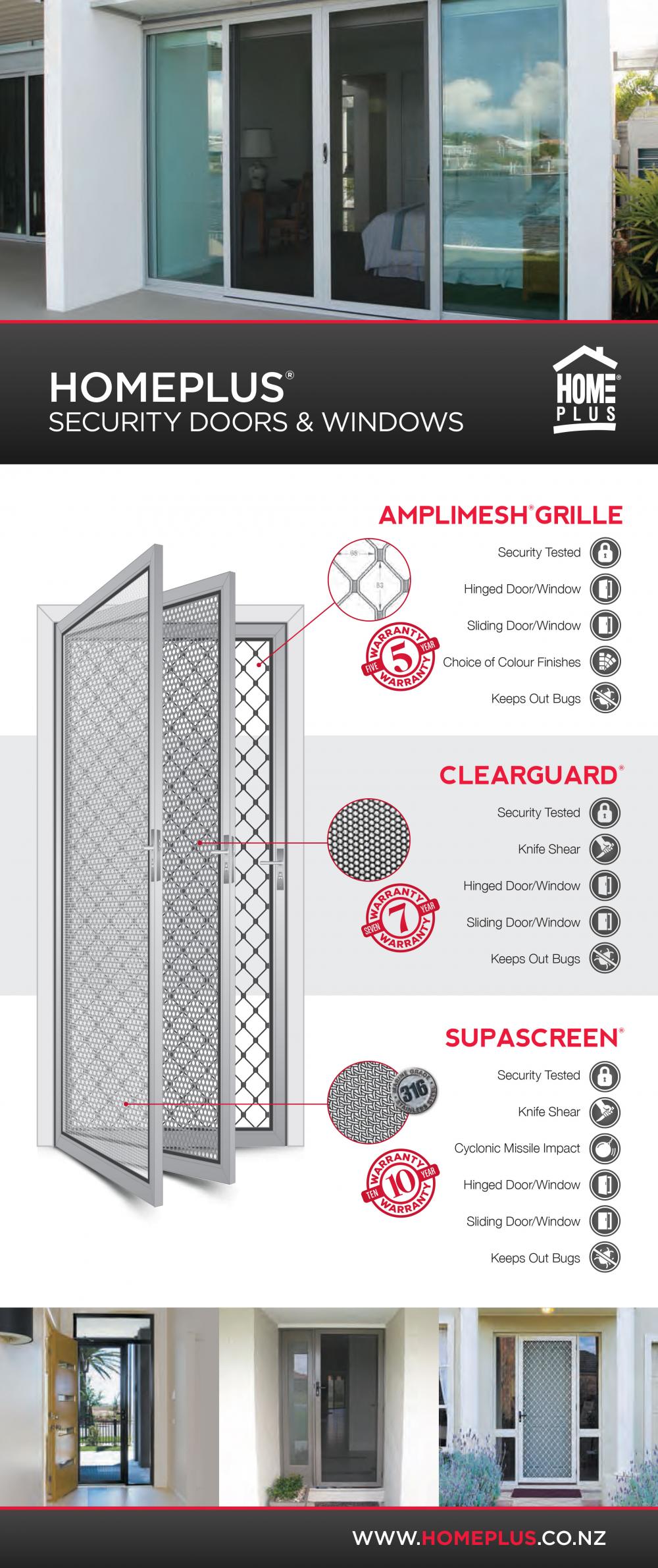 Clearguard® Security Screen Doors | HomePlus NZ